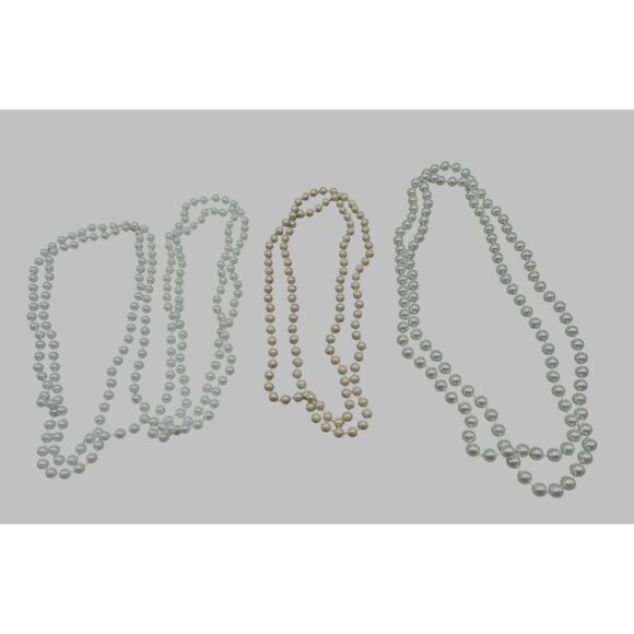 unknown | Jewelry | Lot Of 4 Costume Beaded Foe Pearl Necklace Strains ...